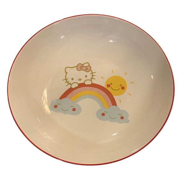 Sanrio | Dining | Sanrio Ceramic Rainbow Hello Kitty Pasta Bowl 9 ...